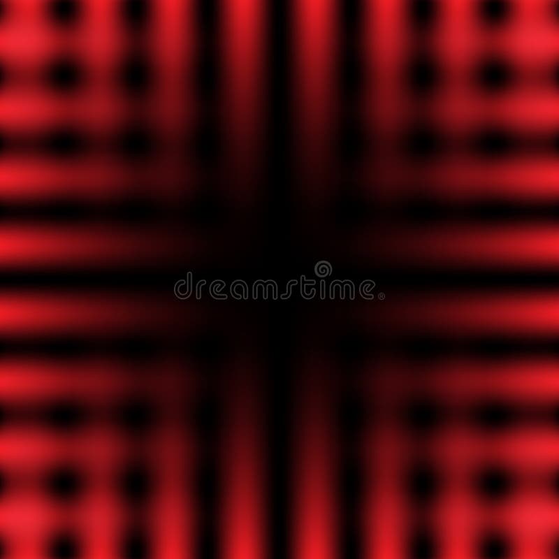 3d Red Fading Neon Light Elements, Vertical Lines and Dots on Black ...