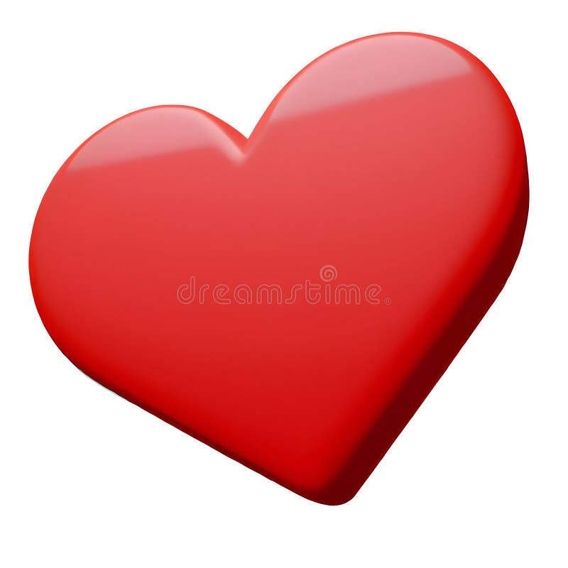 3d Red Heart Icon. Generative AI. Stock Illustration - Illustration of ...