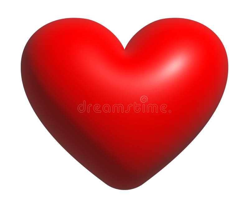 3D Red Heart Shape, Icon Heart, Love and Like Buttons for Emoji Stock ...