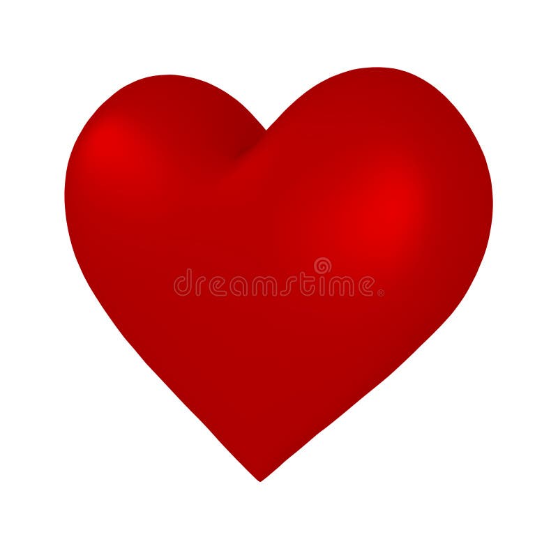 3D Red Heart stock illustration. Illustration of valentine - 71739592