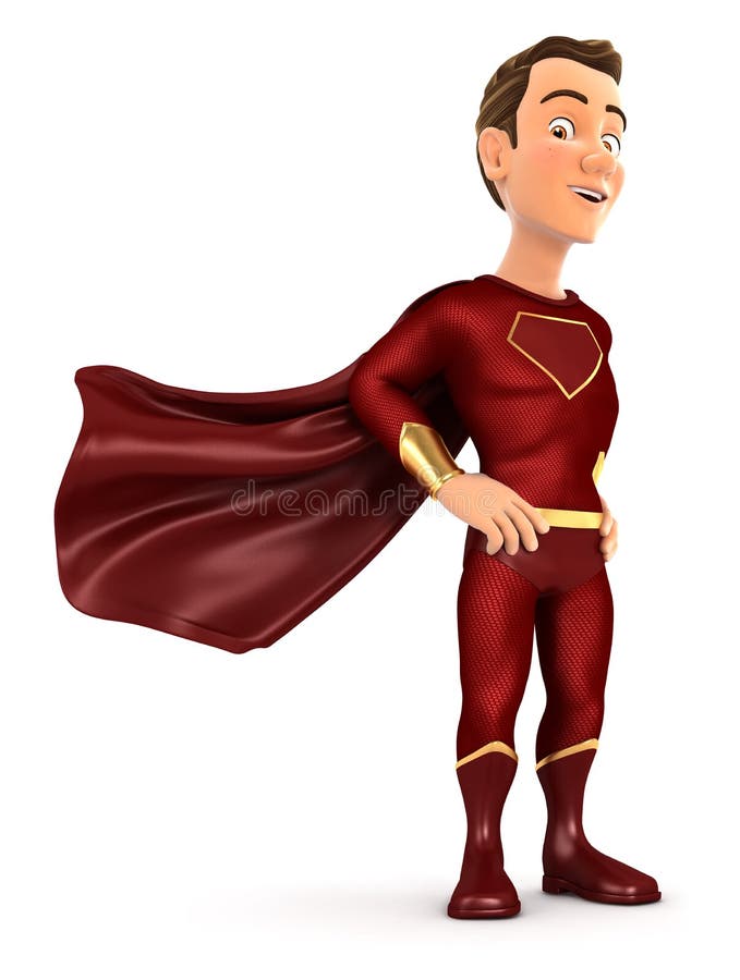 3D Hero Standing - Bottom View. Stock Illustration - Illustration of ...