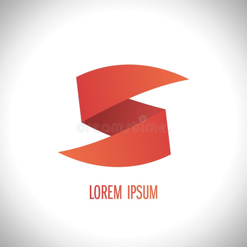3d red letter S logotype stock vector. Illustration of graphic - 278760469