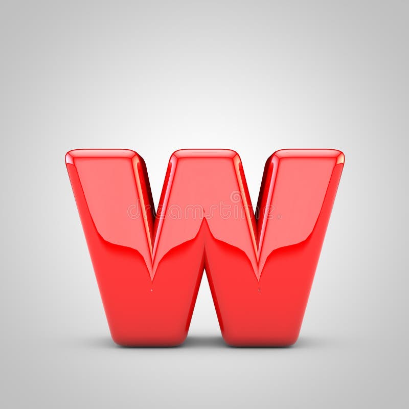 Isolated Christmas Letter W In Red Stock Illustration - Illustration of ...