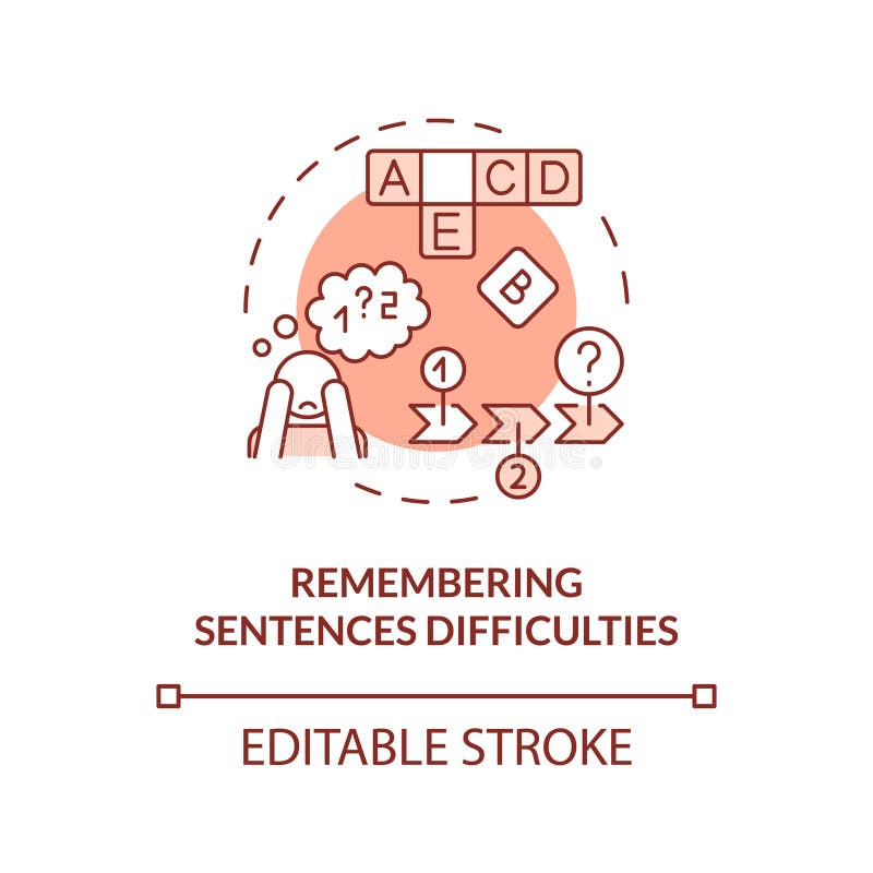 Remembering Sentence Stock Illustrations – 12 Remembering Sentence ...