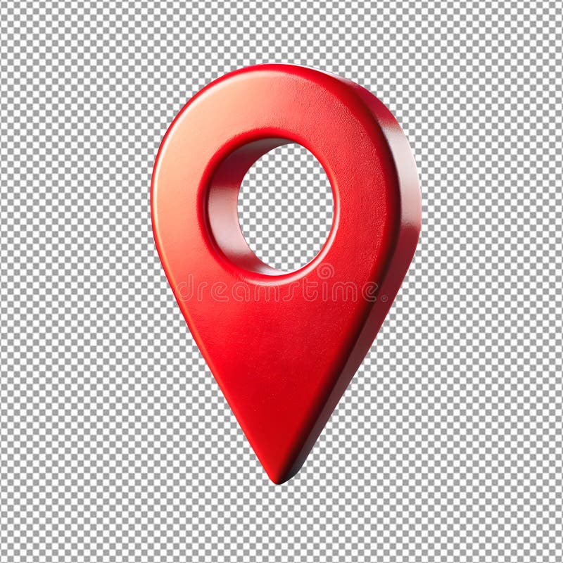 A 3D Red Map Address Location Pin Pointer Stock Illustration ...