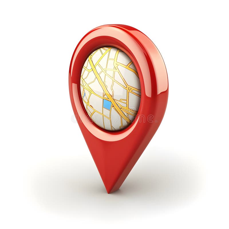 3D Red Map Marker Icon Designed for Highlighting Specific Locations ...