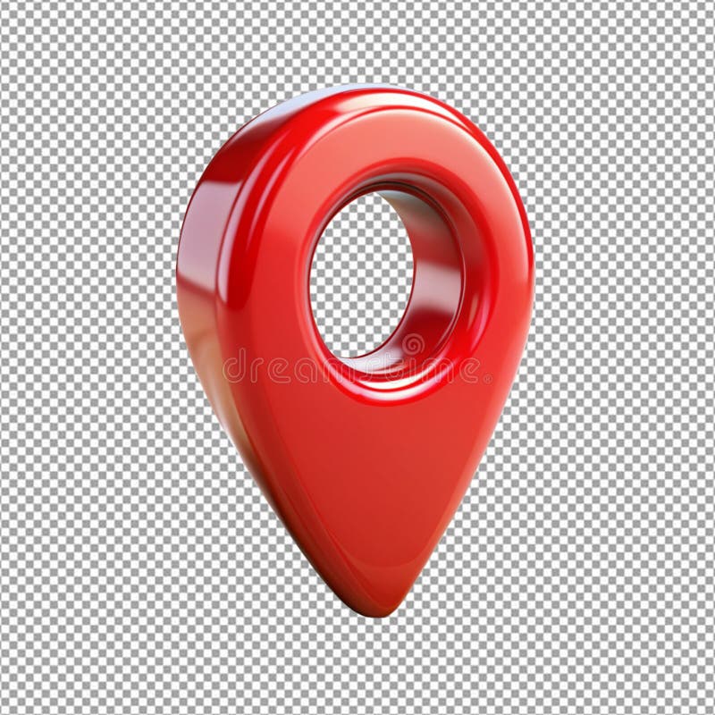 3D Red Map Pin for Address Location Stock Image - Illustration of ...