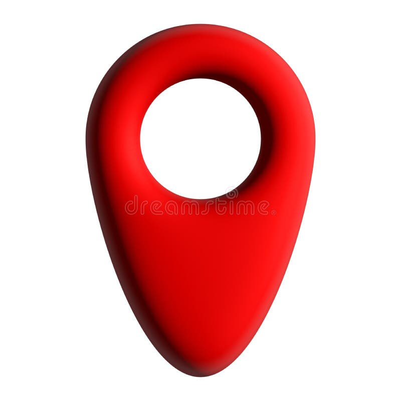 3d red map pin icon stock vector. Illustration of point - 246814237