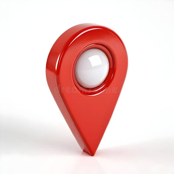 3D Red Map Pointer Icon Isolated Stock Illustration - Illustration of traveldestination, pointer ...