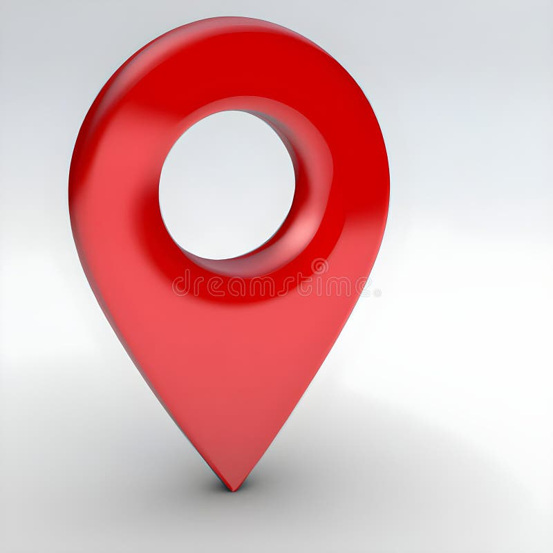 3d Red Map Pointer Pin. Generative AI. Stock Illustration - Illustration of needle, information ...