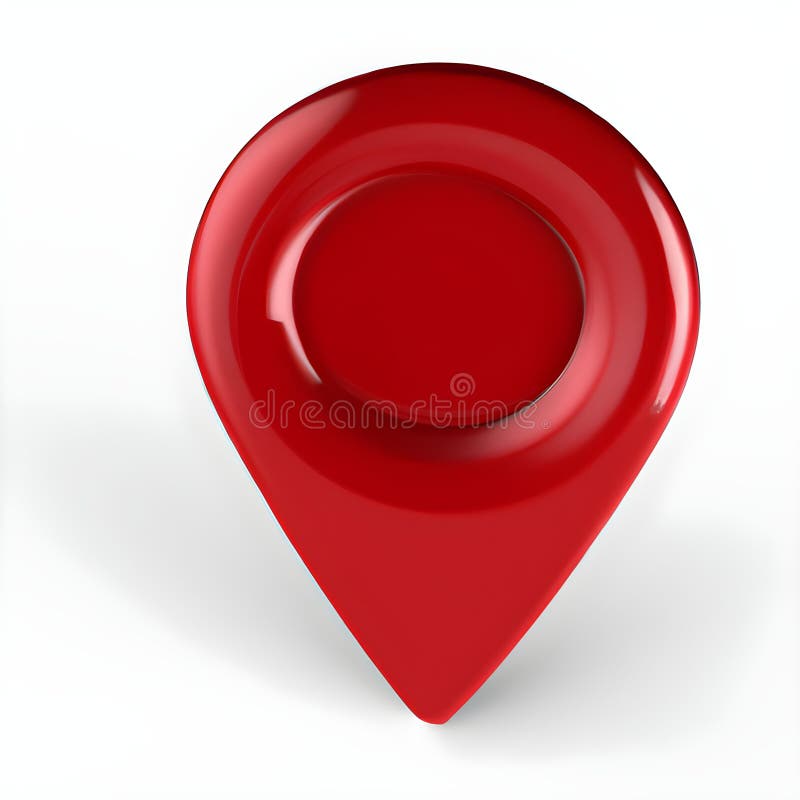 3d Red Map Pointer Pin. Generative AI. Stock Illustration - Illustration of pointer, concept ...