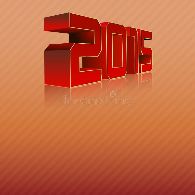 2015 3D stock vector. Illustration of card, concept, annual - 46575559