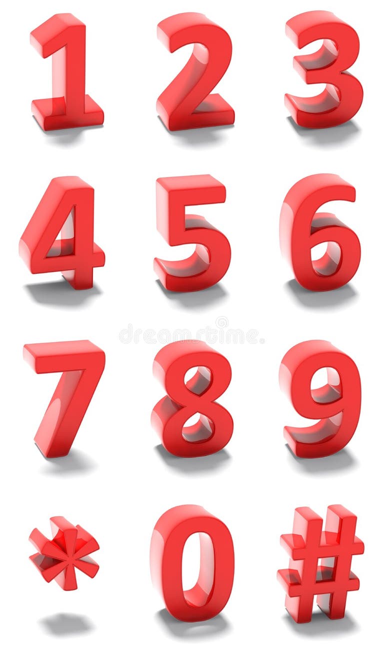 Set 3d Red Numbers Stock Illustrations – 1,898 Set 3d Red Numbers Stock ...