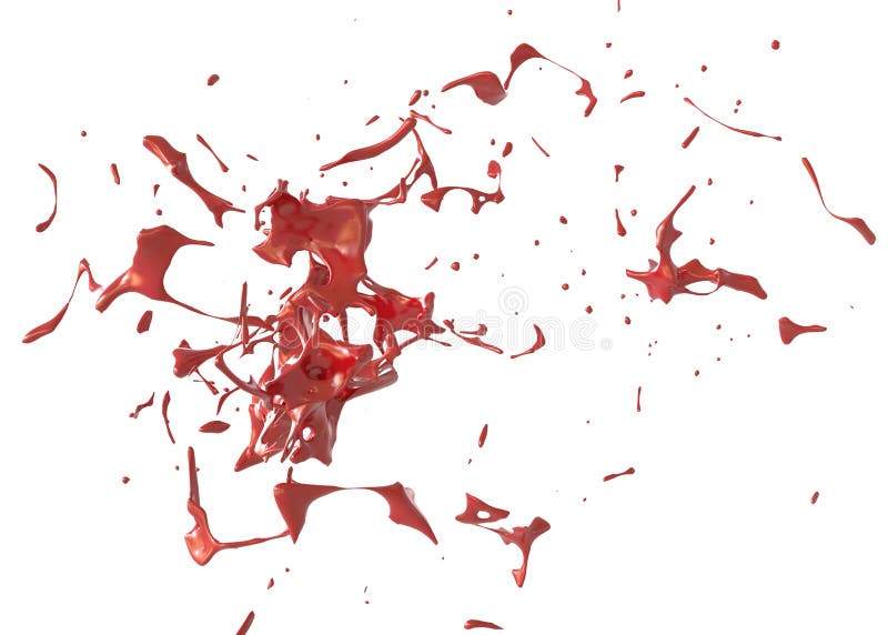 3D Red paint splash stock illustration. Illustration of abstract ...