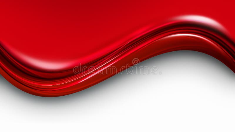 3D Red Paint Wave on White stock illustration. Illustration of fluid ...