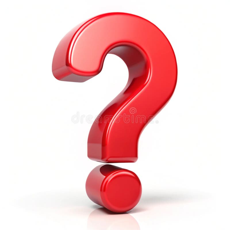 3D red question mark icon stock illustration. Illustration of ...