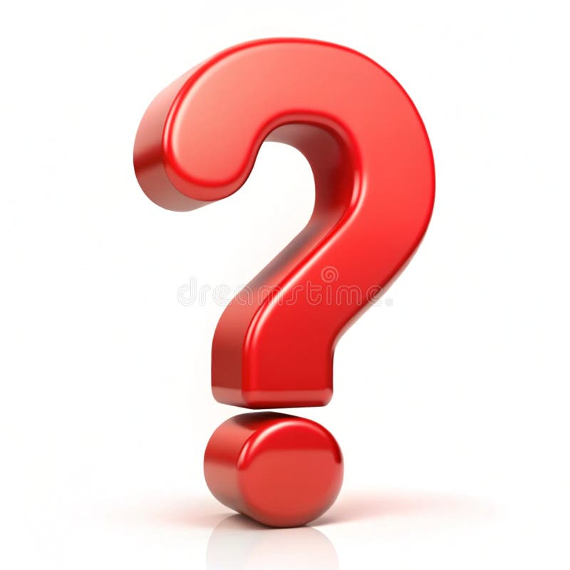 3D Red Question Mark Icon Isolated Stock Illustration - Illustration of ...