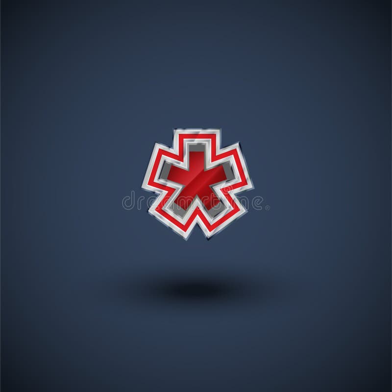 3D Red Steel Font Character, Vector Stock Vector - Illustration of ...