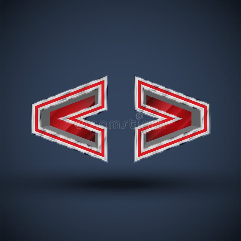 3D Red Steel Font Character, Vector Stock Vector - Illustration of ...