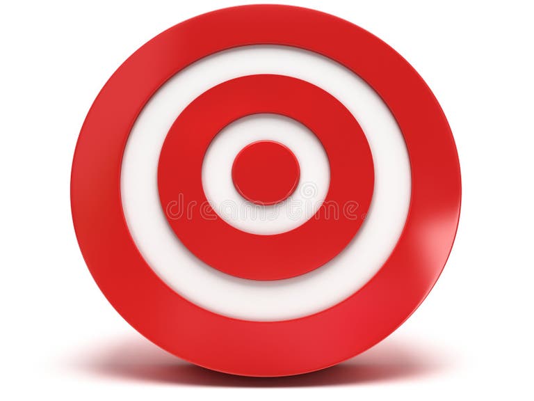 3d red target stock illustration. Illustration of center - 41542307