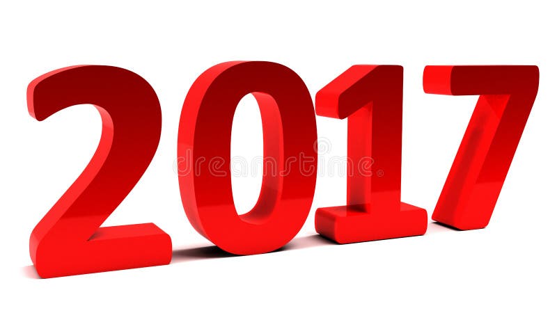 3D 2017 red text stock illustration. Illustration of white - 86372085