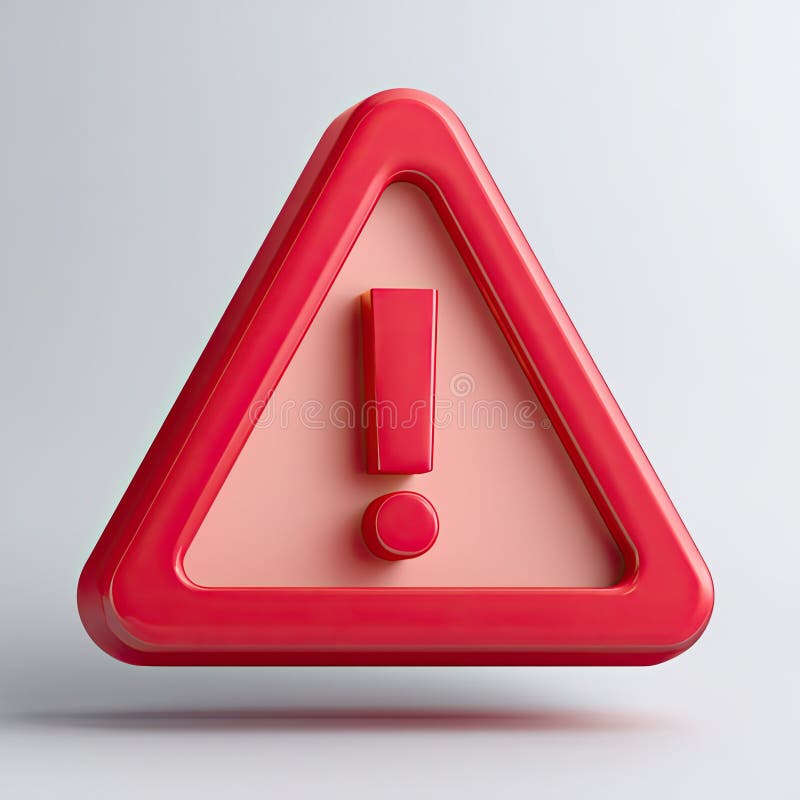 Red Warning Triangle stock illustration. Illustration of symbol - 391524481