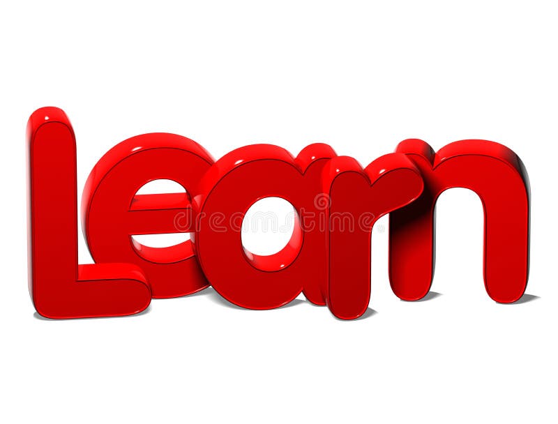 Learn Lead. White and Red 3D Crossword Puzzle Stock Illustration ...