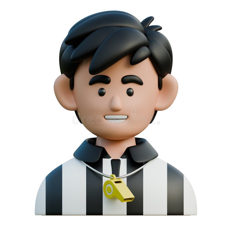 Referee 3D Icon stock illustration. Illustration of yellow - 341295355