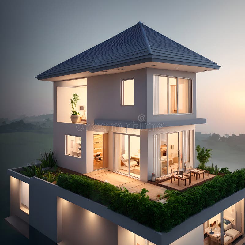 3D Reference Model of a Cute Small House for Warm Climate, AI Generated ...