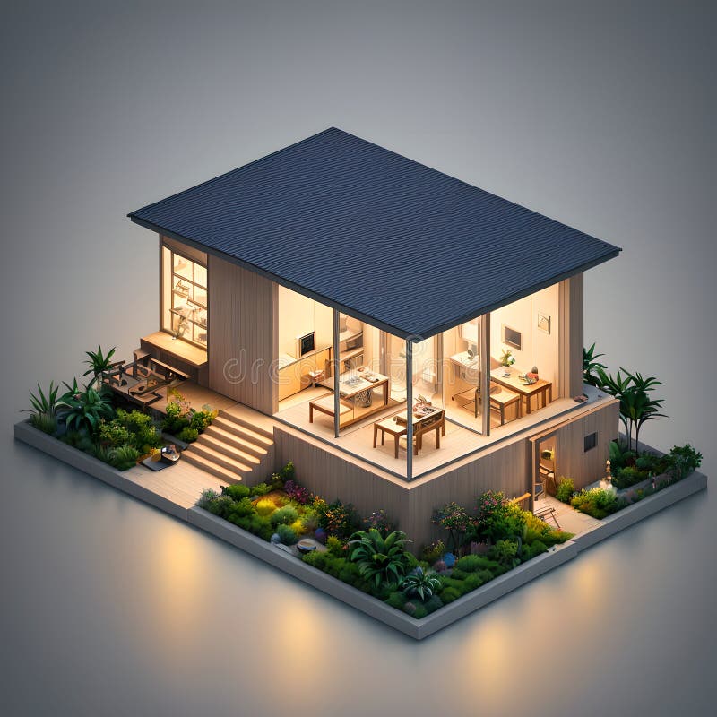 3D Reference Model of a Cute Small House for Warm Climate, AI Generated ...