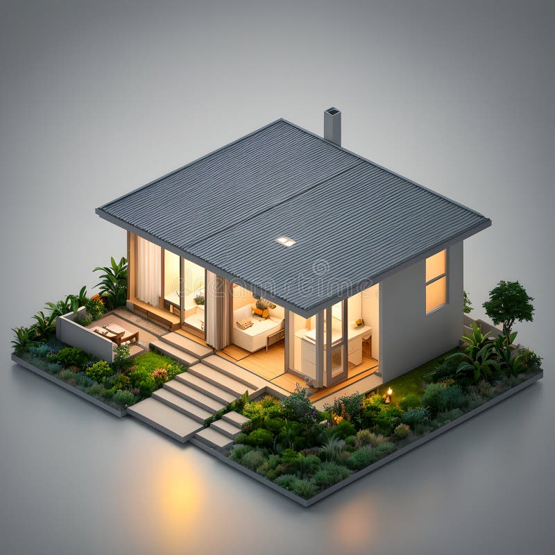 3D Reference Model of a Cute Small House for Warm Climate, AI Generated ...