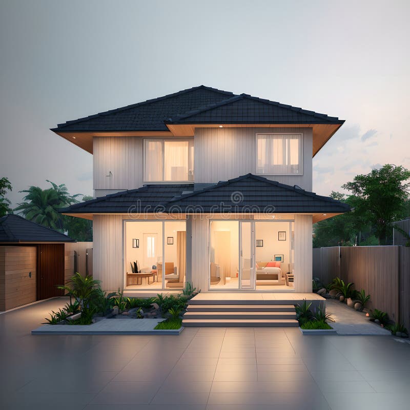 3D Reference Model of a Cute Small House for Warm Climate, AI Generated ...