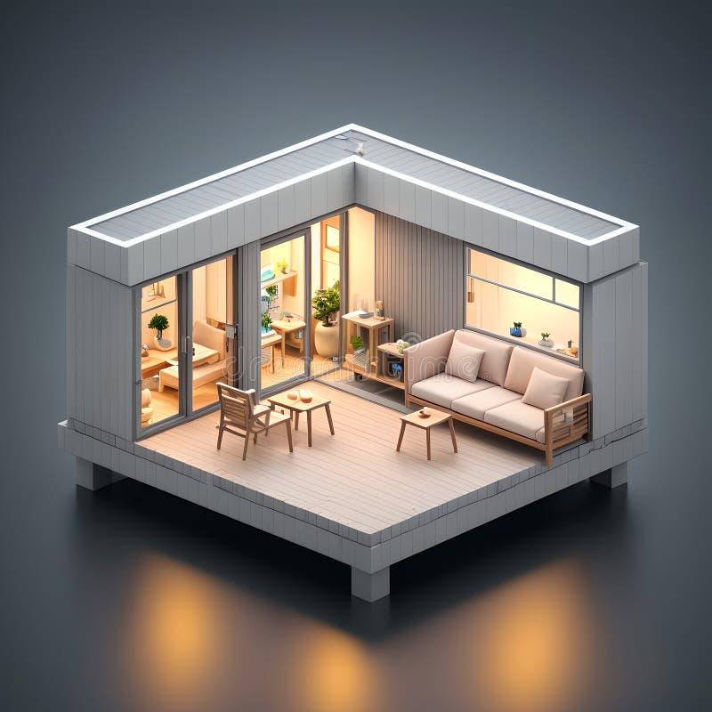 3D Reference Model of a Cute Small House for Warm Climate, AI Generated ...