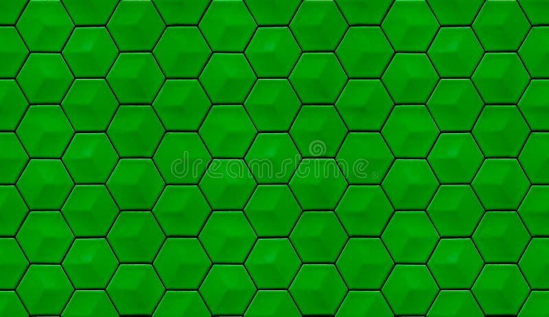 Hexagonal Grid Seamless Texture, Green Stock Illustration ...