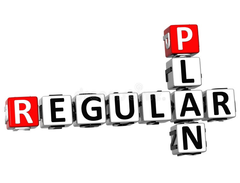 3D Regular Plan Crossword stock illustration. Illustration of ...