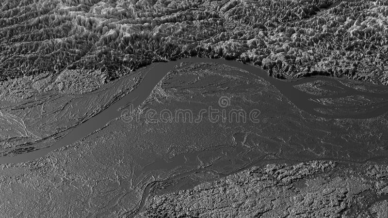 3D Illustration of an Aerial View of the Amazon River, Brazil Stock ...