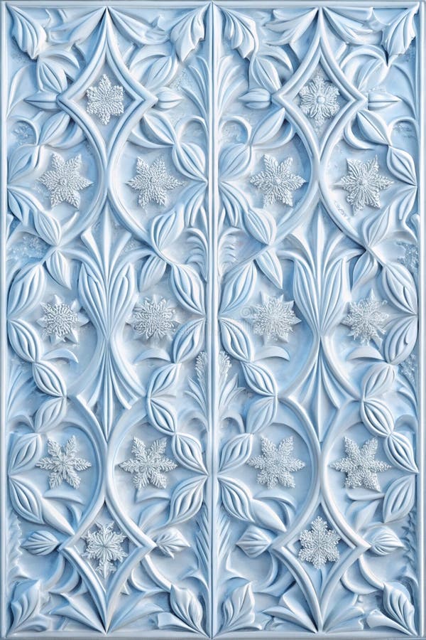 3d Relief Panels Made of White Plastic and Ice. High Quality Seamless ...