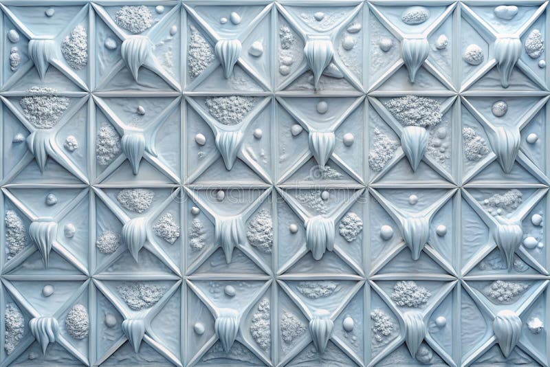 3d Relief Panels Made of White Plastic and Ice. High-quality Seamless ...