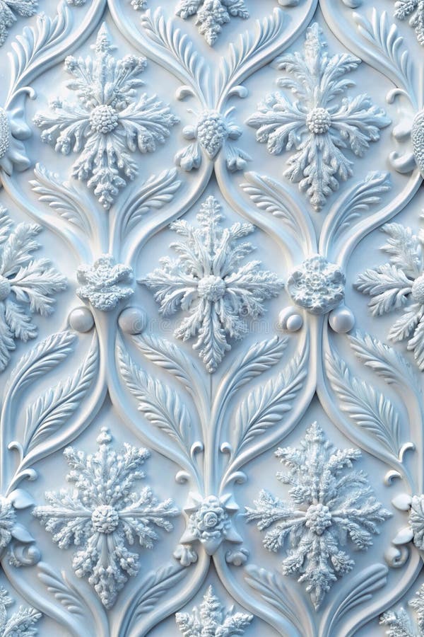 3d Relief Panels Made of White Plastic and Ice. High-quality Seamless ...