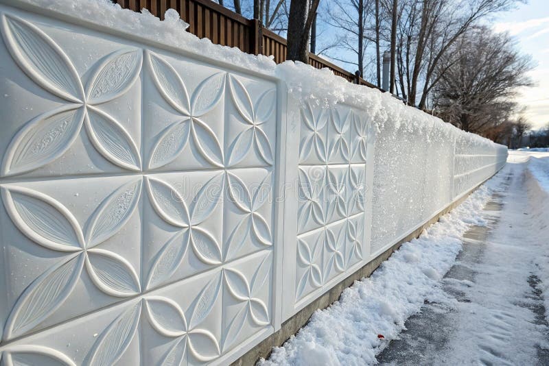 3D Relief Panels of White Plastic and Ice Texture Stock Illustration ...