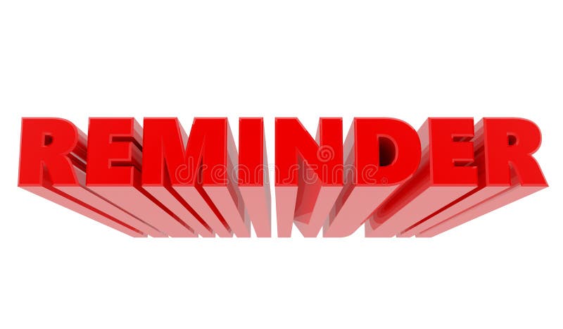 Reminder Word Note Message Remember Important Appointment Meeting ...