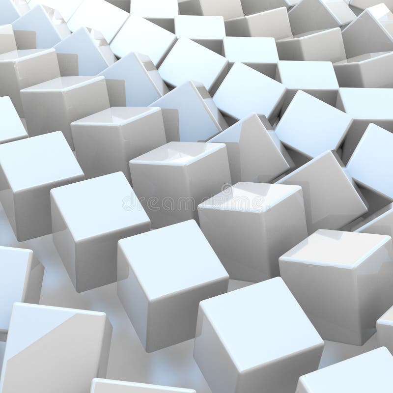 3d Rendant Cubique Abstrait Illustration Stock - Illustration du ...