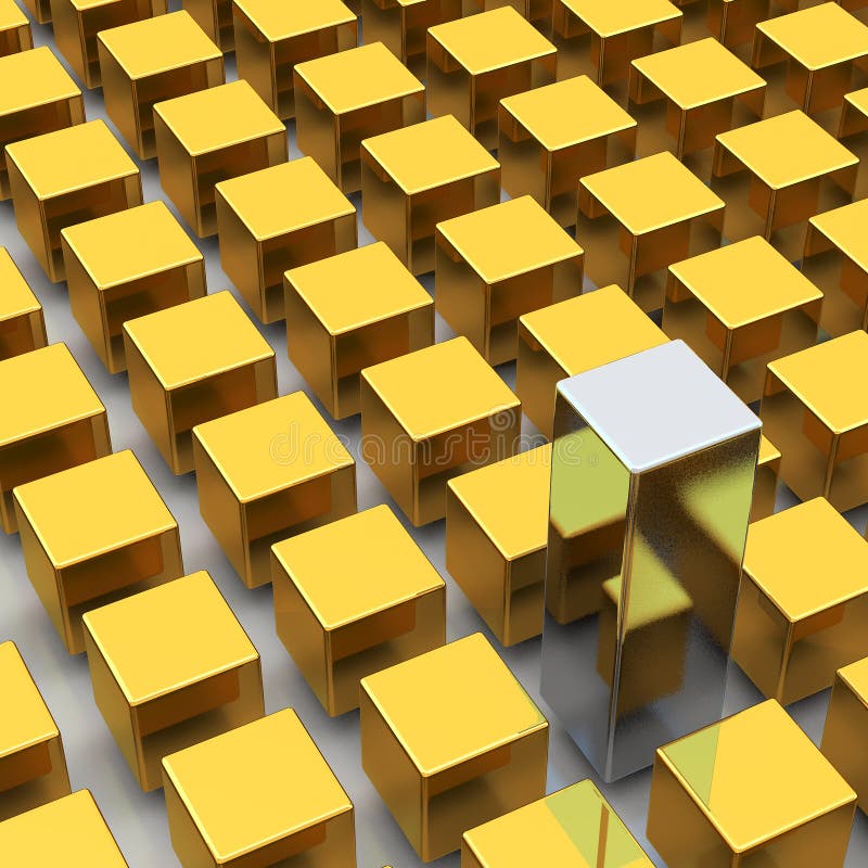 3d Rendant Cubique Abstrait Illustration Stock - Illustration du bloc ...