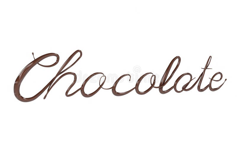 Texte De Chocolat Fait En Fonte De Chocolat Illustration Stock ...