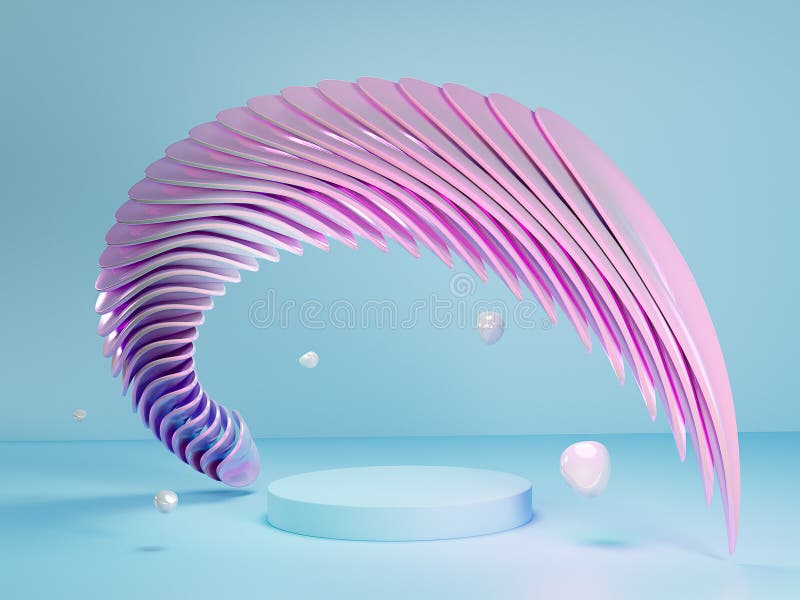 3d Render of Abstract Arc in Futuristic Style with Liquid Drops Stock ...