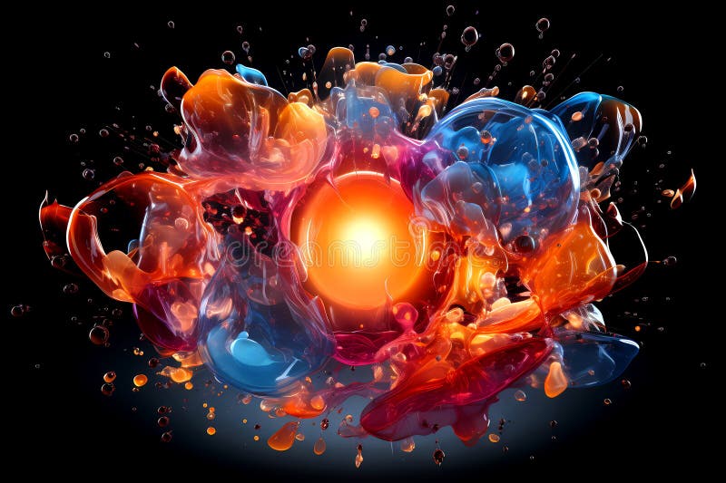 3d Render of Abstract Art Video Animation with 3d Ball in Explosion ...