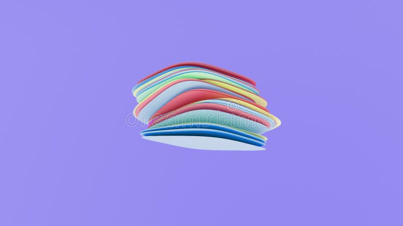 3d Render of Abstract Background Animation, Levitating Colourful ...