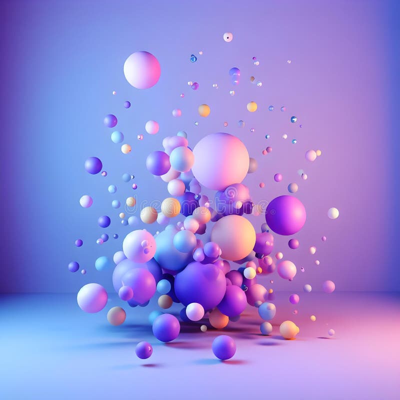 3d Render, Abstract Background with Blue and Pink Balls Stock ... 3d Render, Abstract Background with Blue and Pink Balls Stock ...