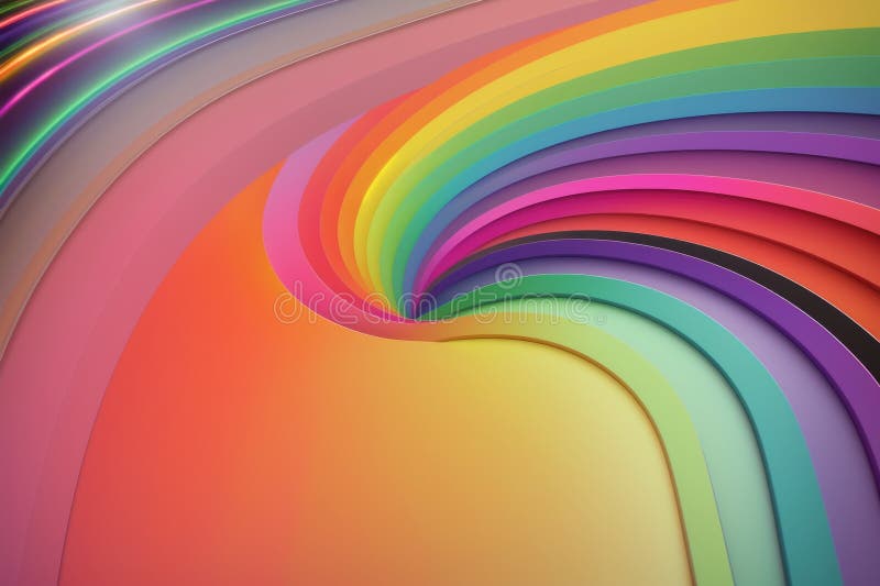 3d Render, Abstract Background with Colorful Spectrum. Bright Colored ...