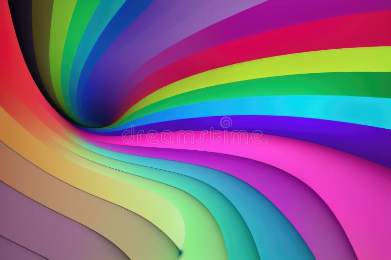 3d Render, Abstract Background with Colorful Spectrum. Bright Colored ...